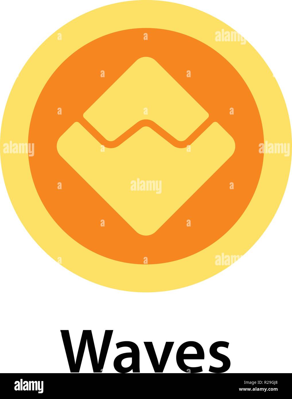 Waves icon. Flat illustration of waves vector icon for web Stock Vector ...