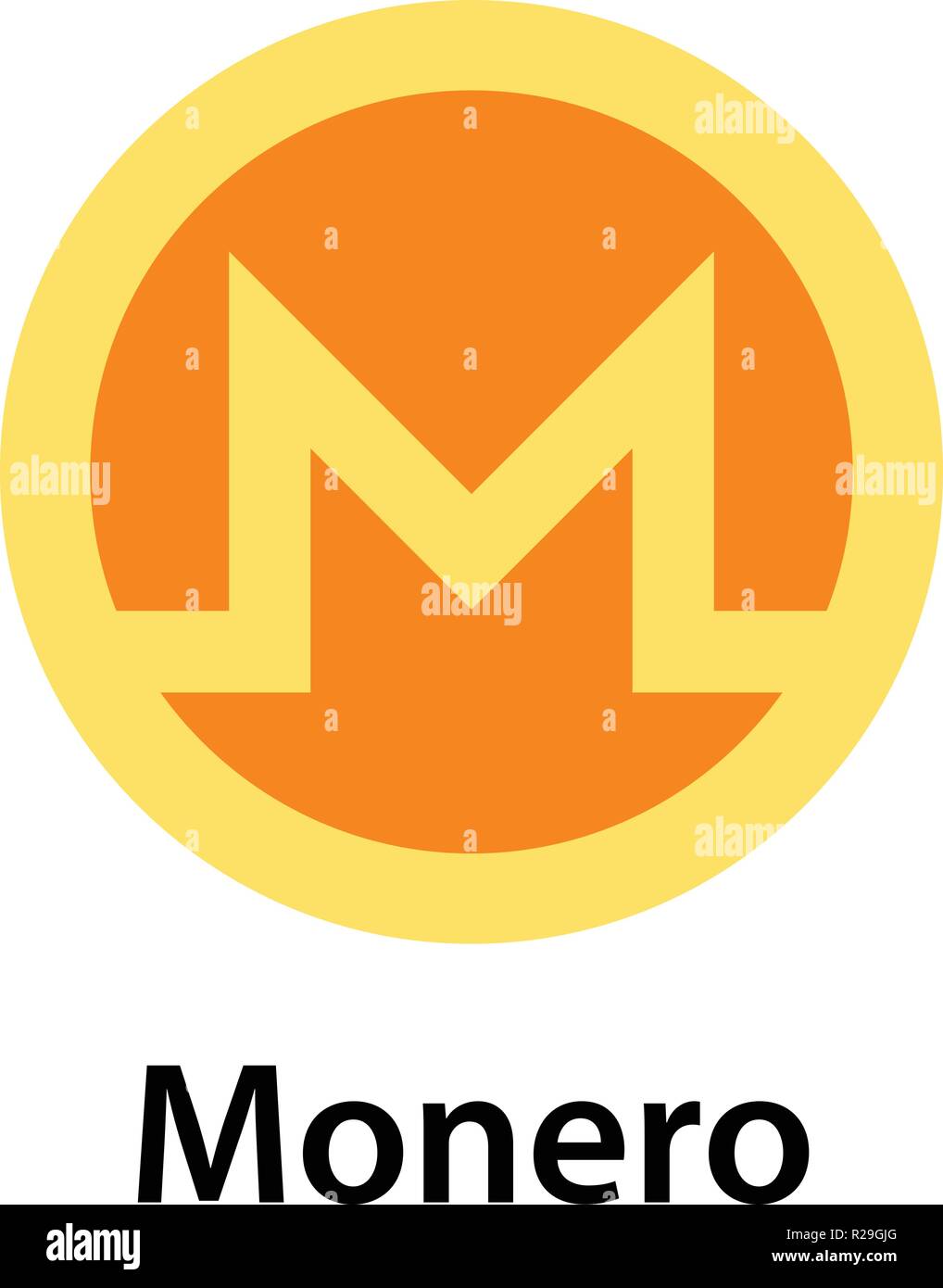 Monero icon. Flat illustration of monero vector icon for web Stock ...