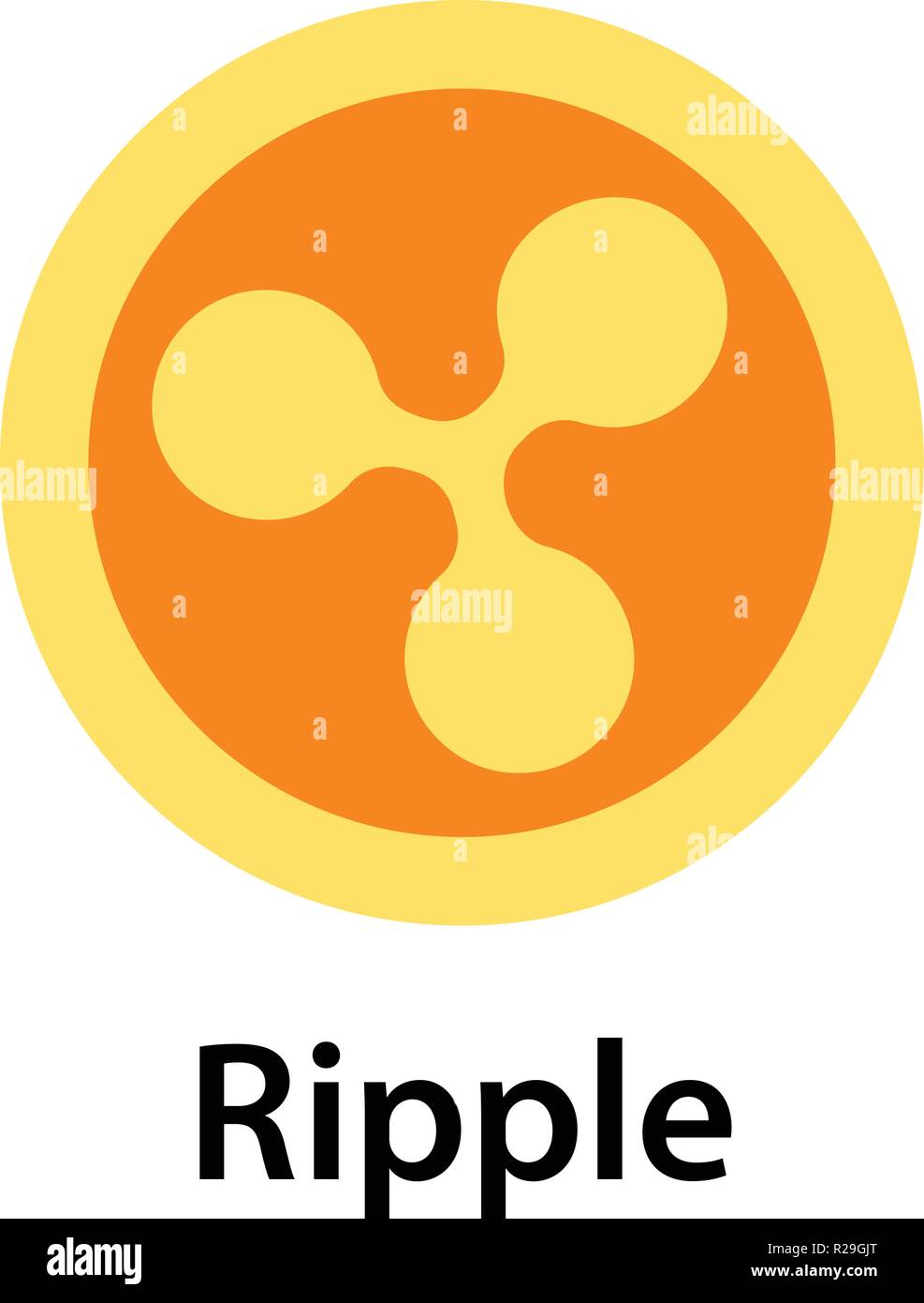Ripple icon. Flat illustration of ripple vector icon for web Stock ...