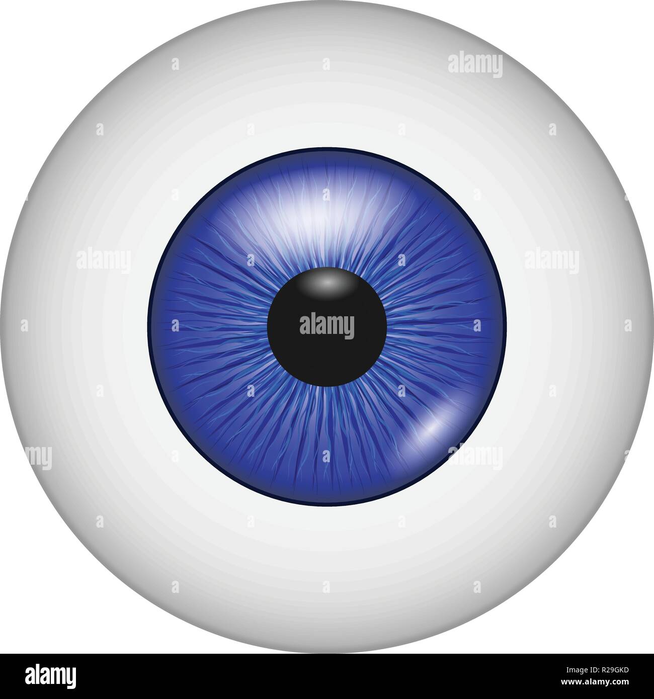 Eye vision icon. Realistic illustration of eye vision vector icon for ...