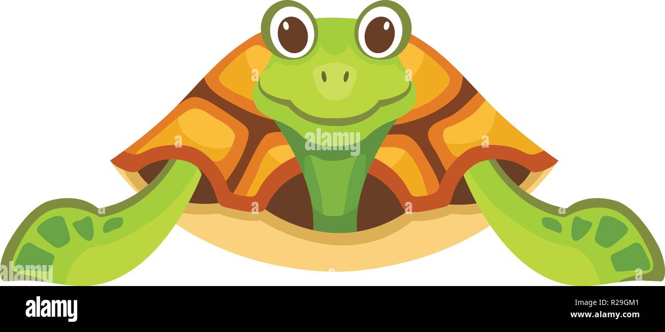 Sitting turtle icon. Cartoon illustration of sitting turtle vector icon ...