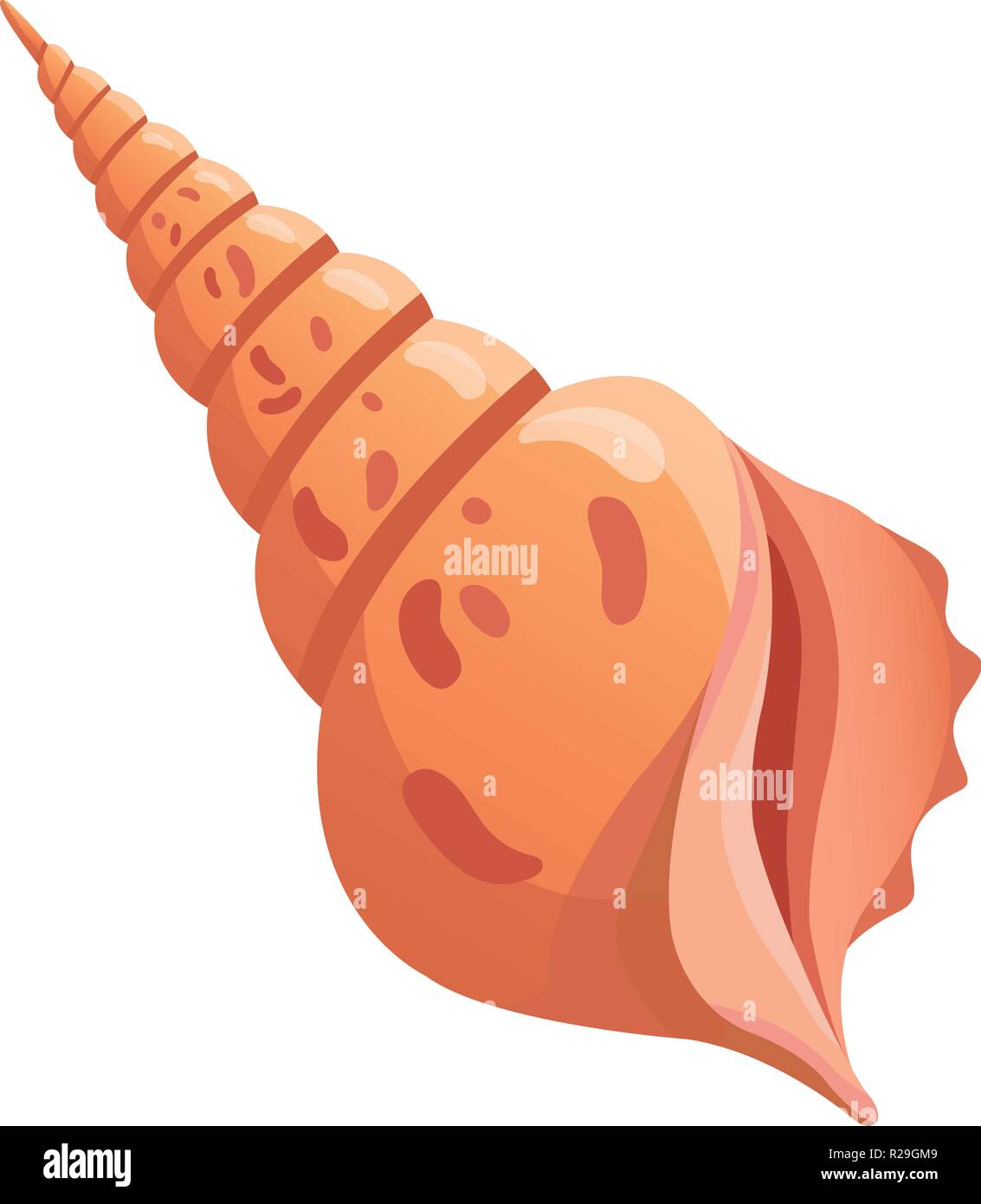 Long shell icon. Cartoon illustration of long shell vector icon for web ...
