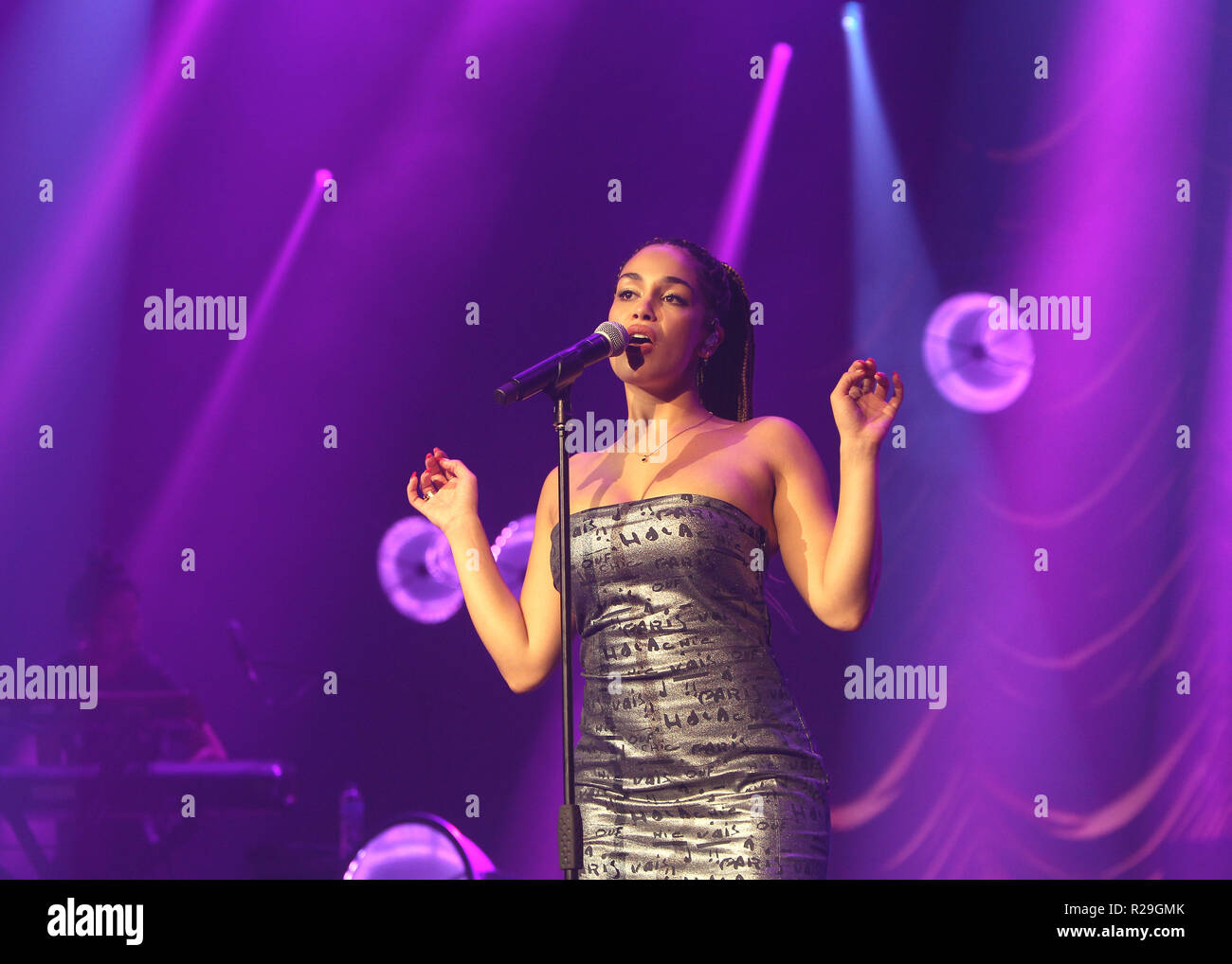 British singer/songwriter Jorja Smith performing on the first of two ...