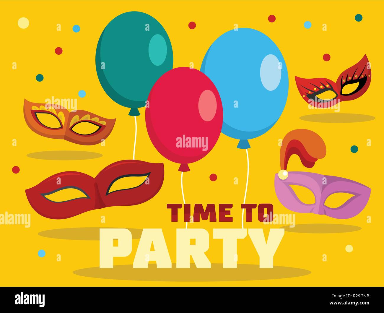 Funny carnival logo. Flat illustration of funny carnival vector logo ...