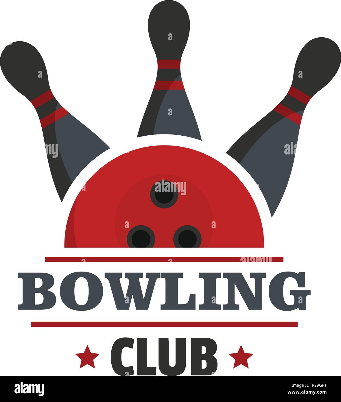 Bowling score logo. Flat illustration of bowling score vector logo for ...