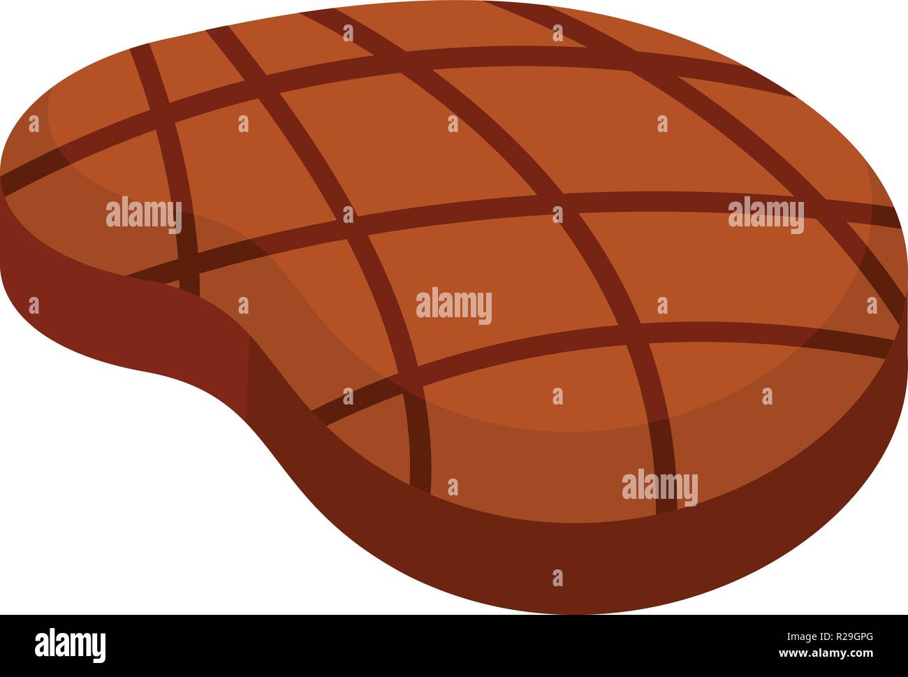 Raw steak icon. Flat illustration of raw steak vector icon for web ...