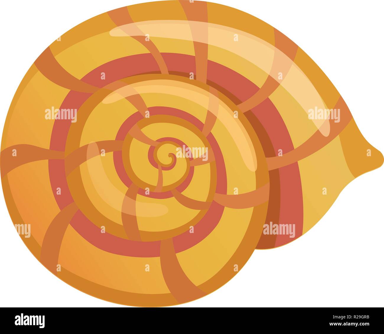 Mollusk shell icon. Cartoon illustration of mollusk shell vector icon ...
