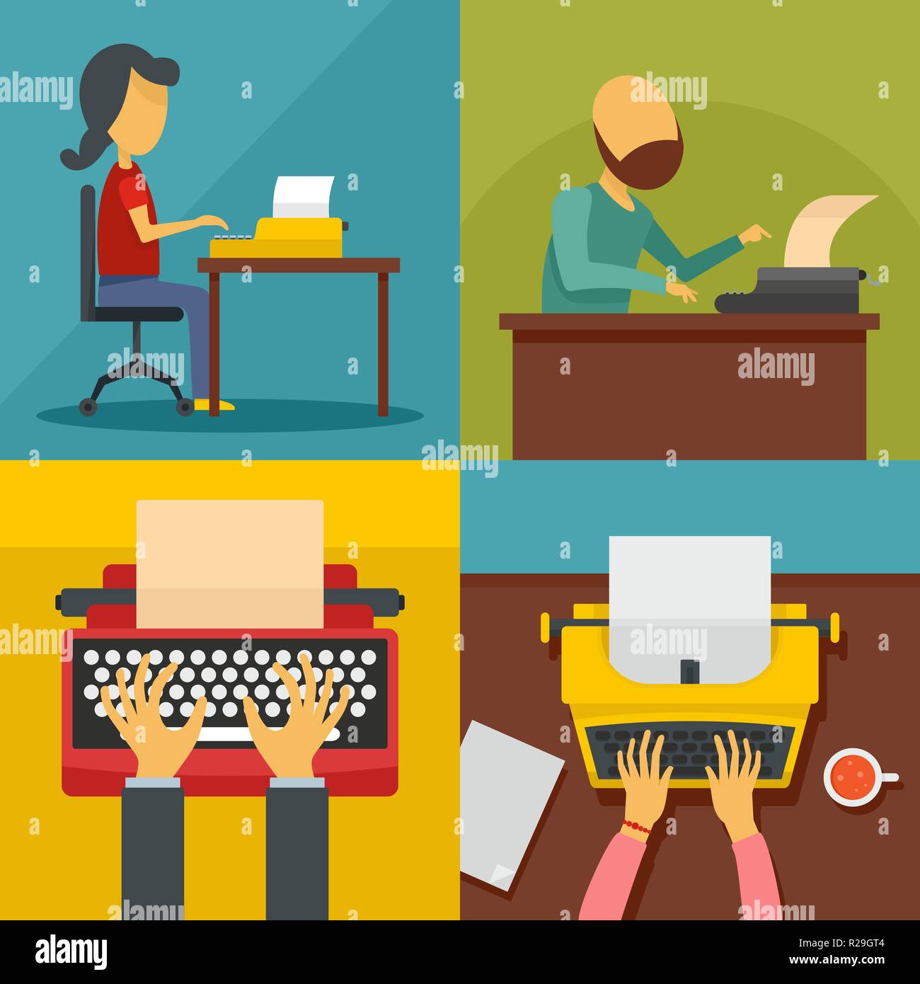 Journalism keyboard Stock Vector Images - Alamy