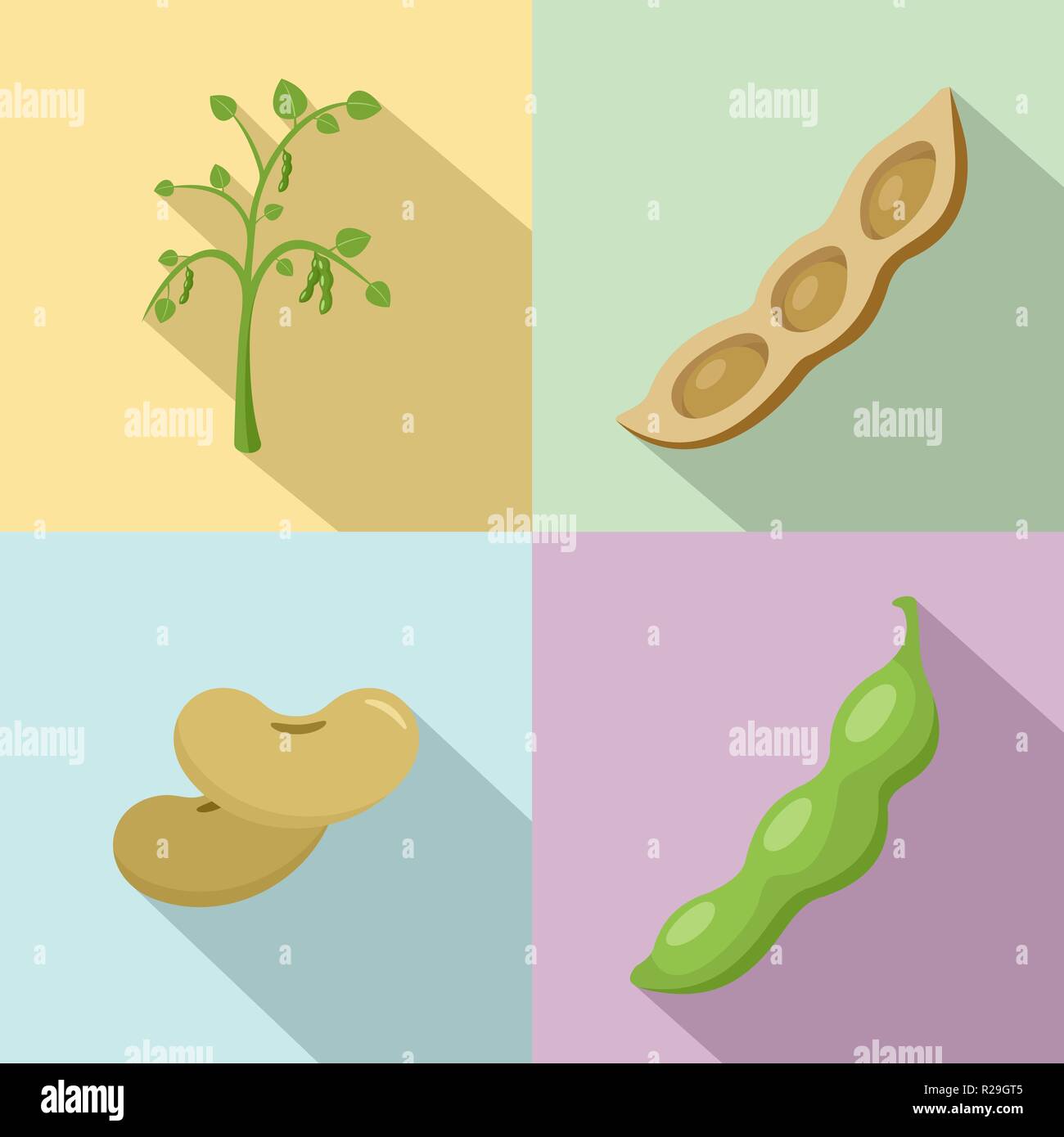 Soybean field Stock Vector Images - Alamy