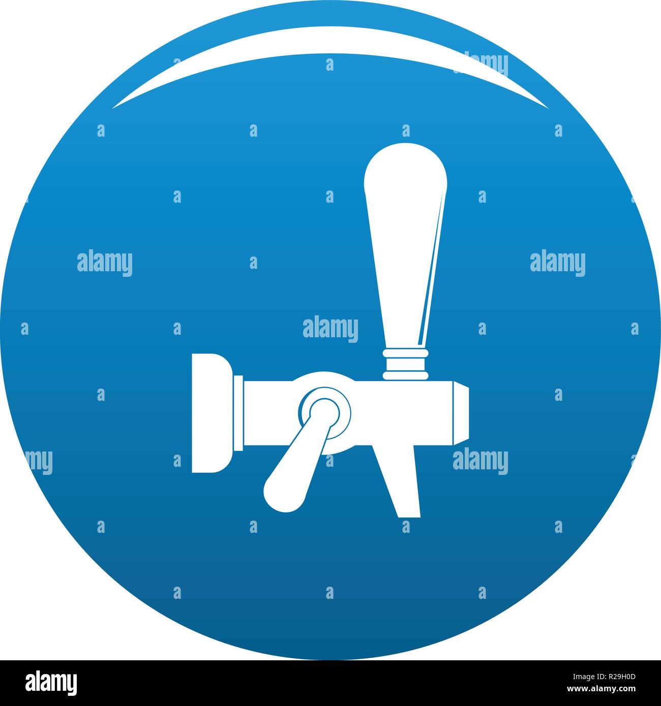 Steel faucet icon. Simple illustration of steel faucet vector icon for ...