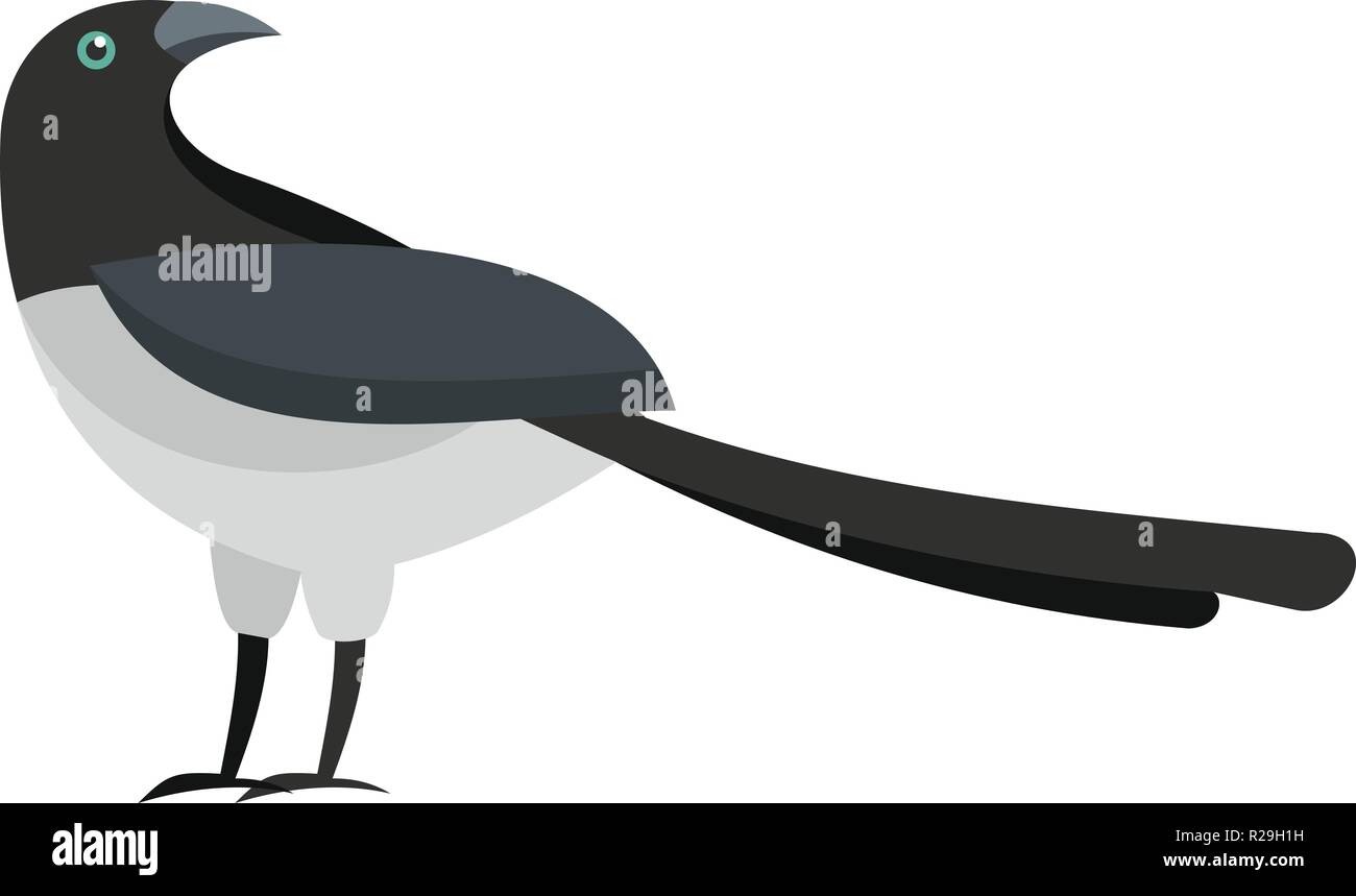 turning magpie icon. Flat illustration of turning magpie vector icon ...