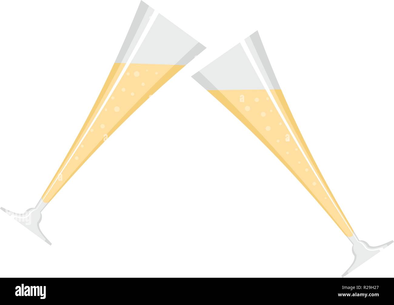 Touching glass icon. Flat illustration of touching glass vector icon ...