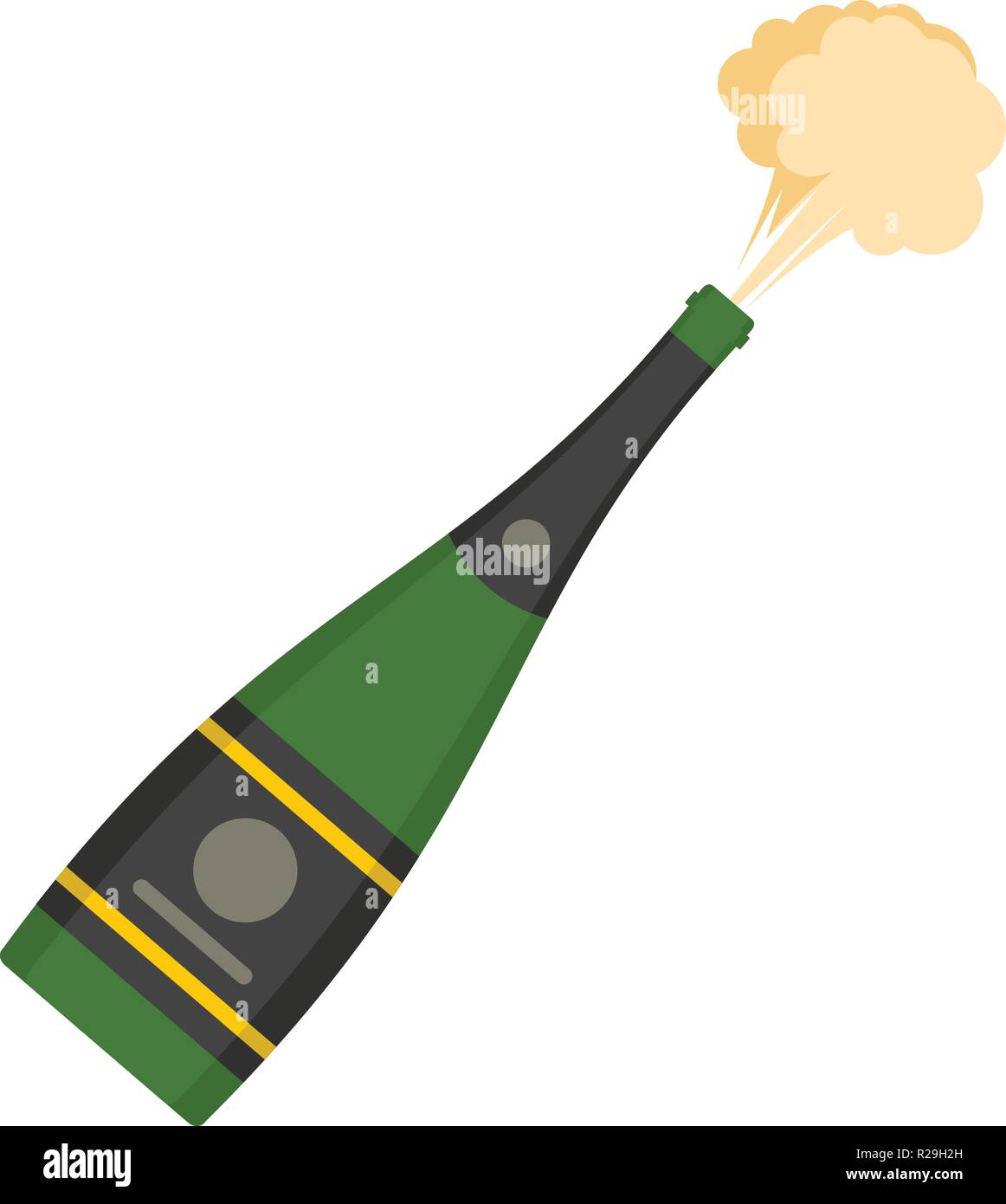 Explosion champagne icon. Flat illustration of explosion champagne ...