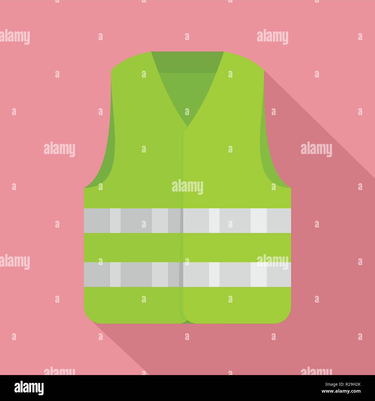 Driver reflective vest icon. Flat illustration of driver reflective ...