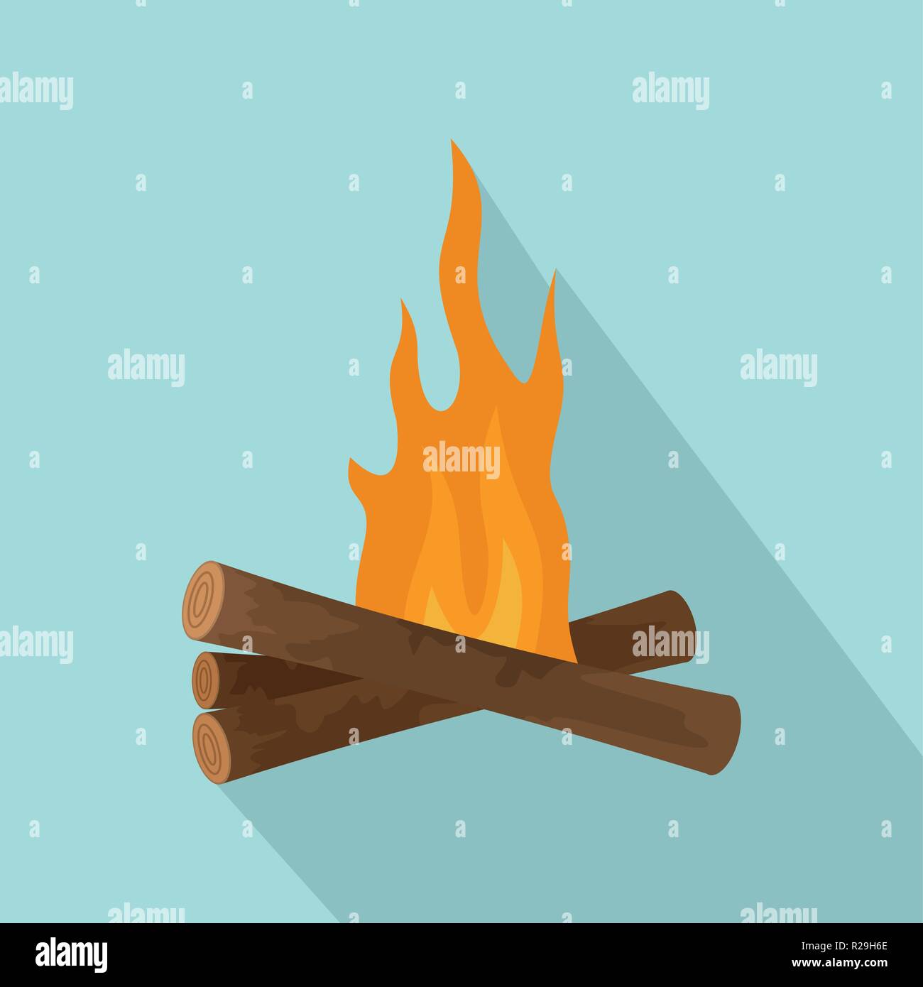 Start fire camp icon. Flat illustration of start fire camp vector icon ...