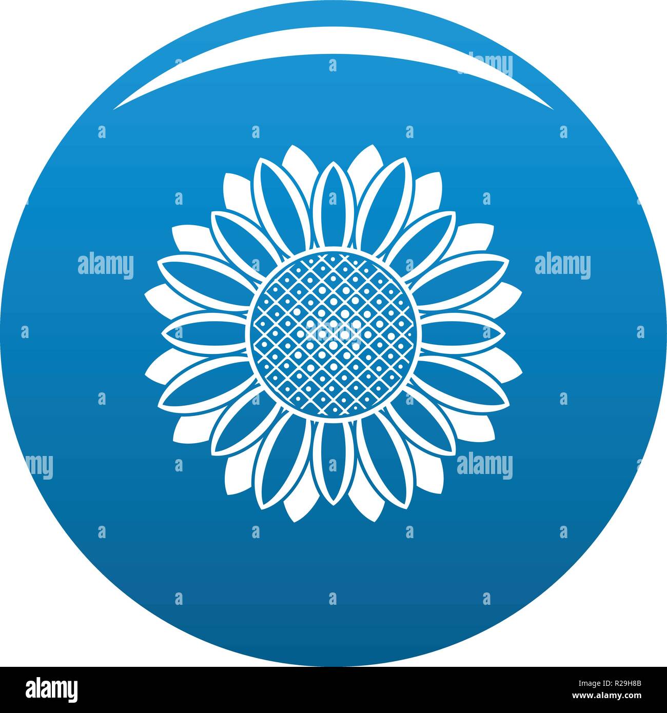 Circle of sunflower icon. Simple illustration of circle of sunflower ...