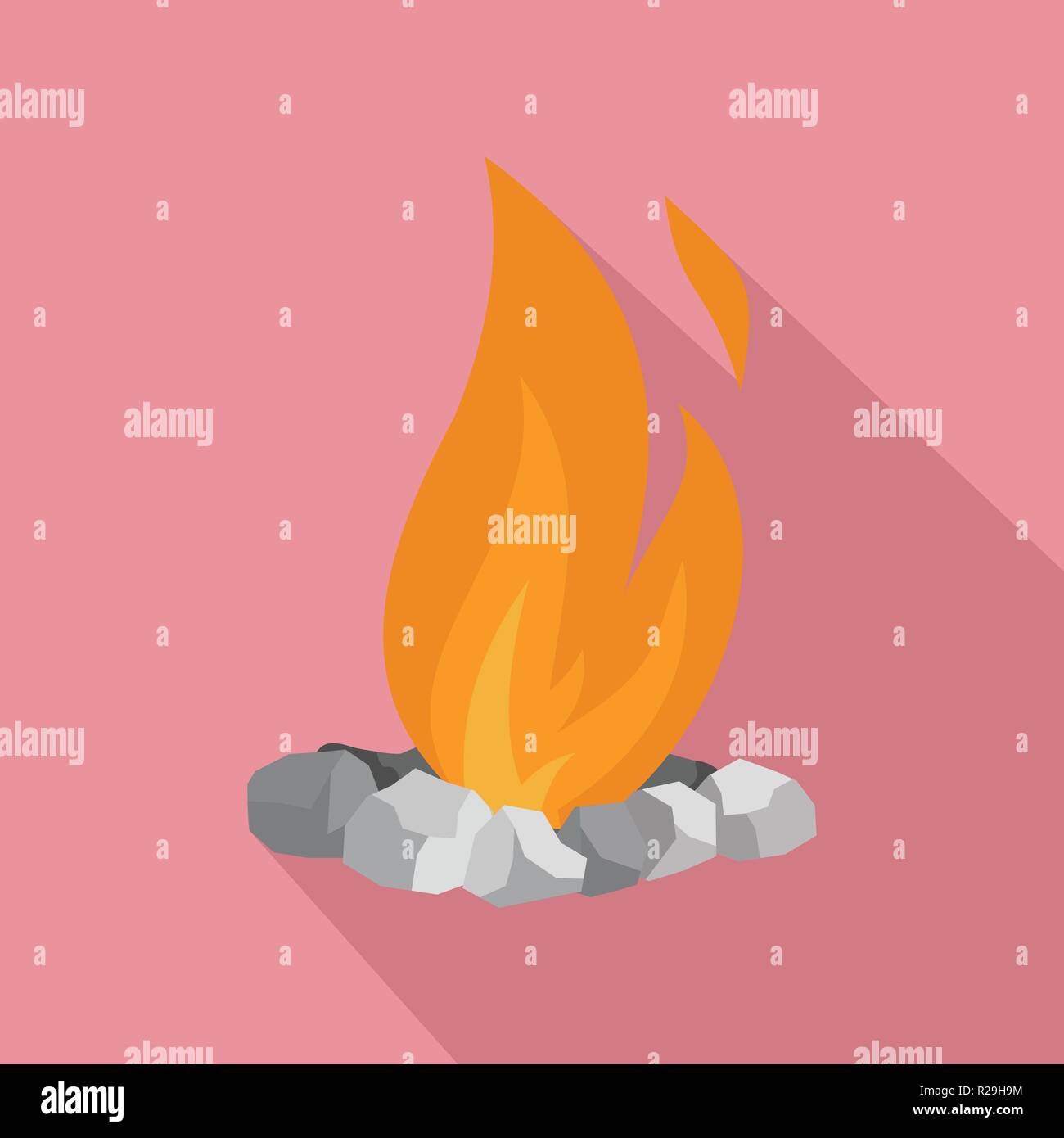 Burned stones Stock Vector Images - Alamy