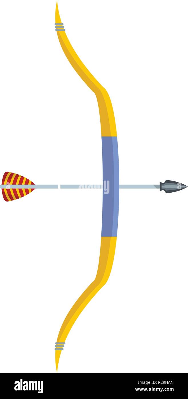 Archery game icon. Flat illustration of archery game vector icon for ...