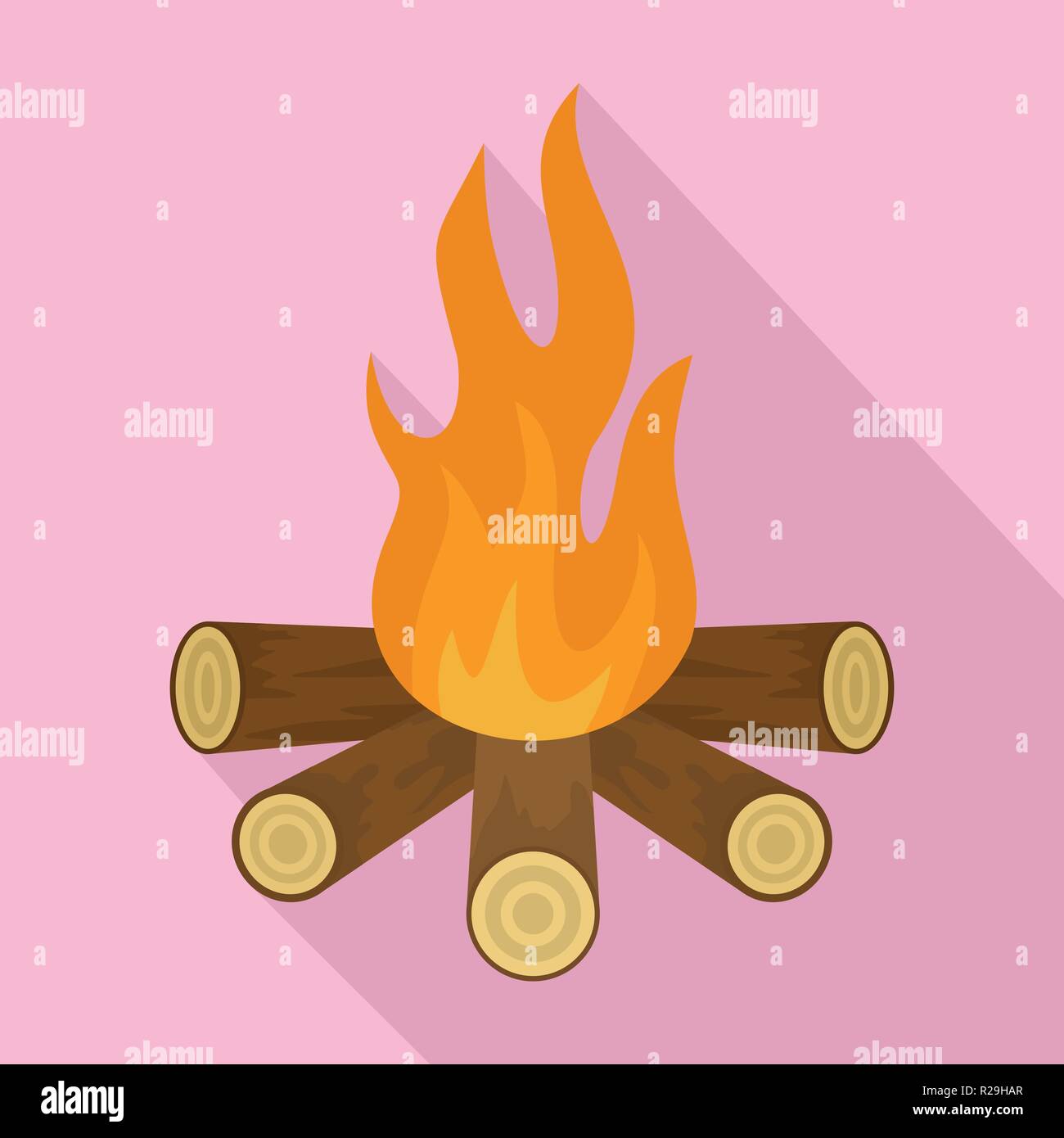 Star camp fire icon. Flat illustration of star camp fire vector icon ... Star camp fire icon. Flat illustration of star camp fire vector icon ...