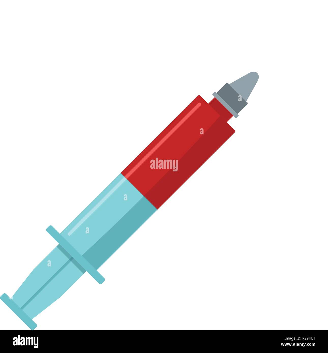 Empty syringe icon. Flat illustration of empty syringe vector icon for ...