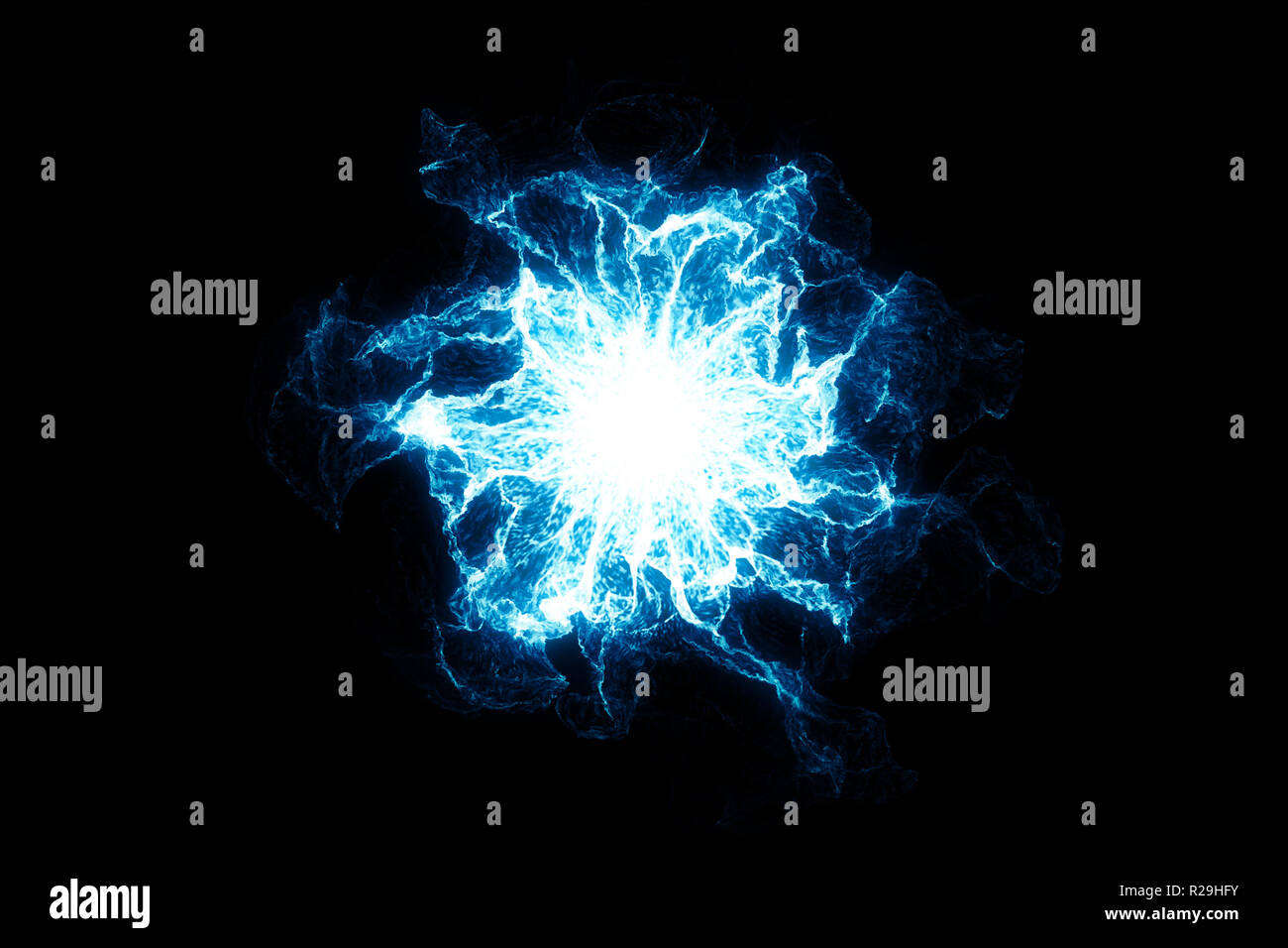 Blue flame burst hi-res stock photography and images - Alamy