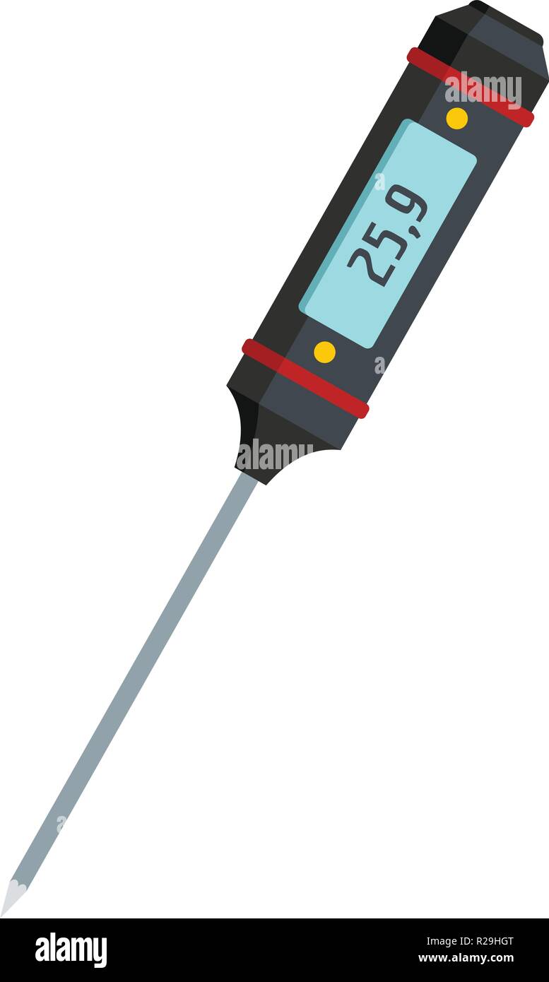 Laboratory thermometer icon. Flat illustration of laboratory ...