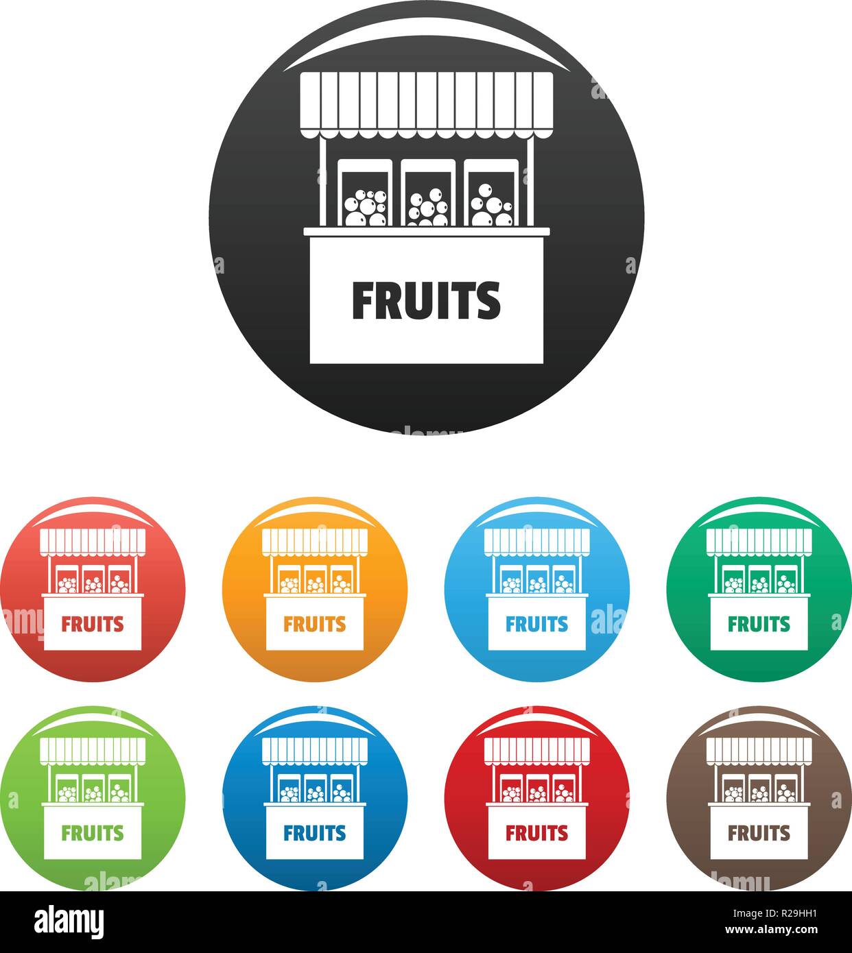 Fruits selling icon. Simple illustration of fruits selling vector icons ...