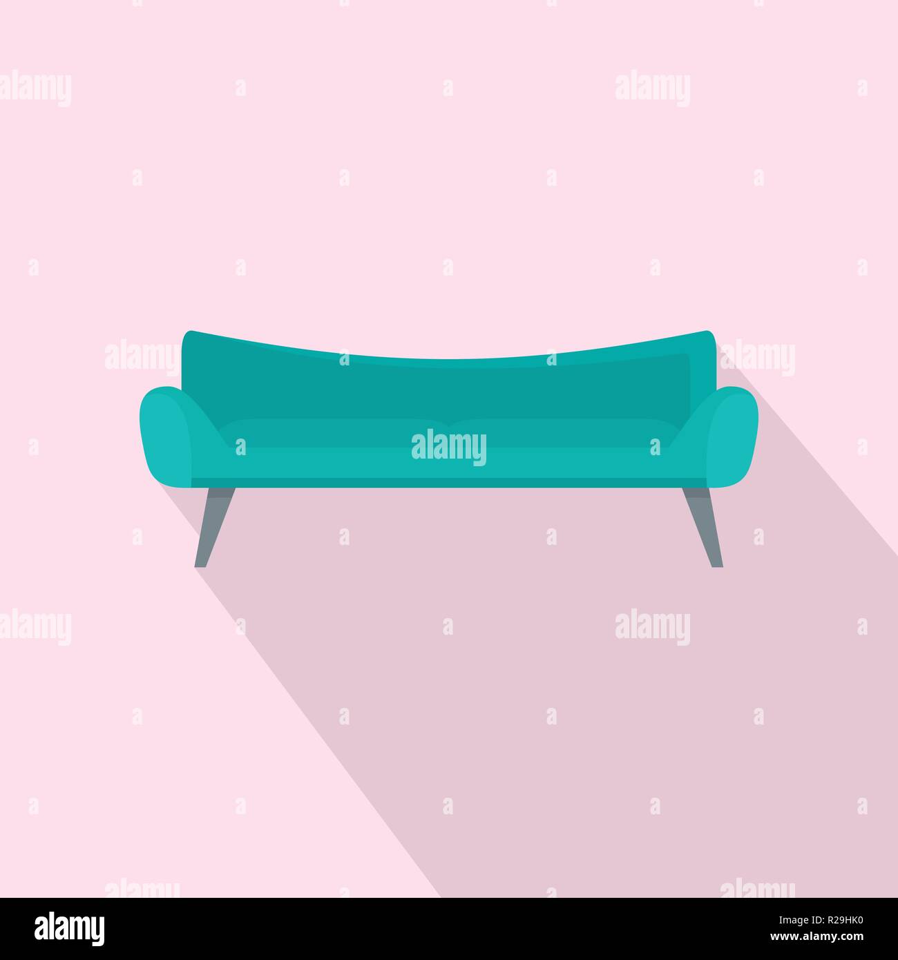 Modern sofa icon. Flat illustration of modern sofa vector icon for web ...