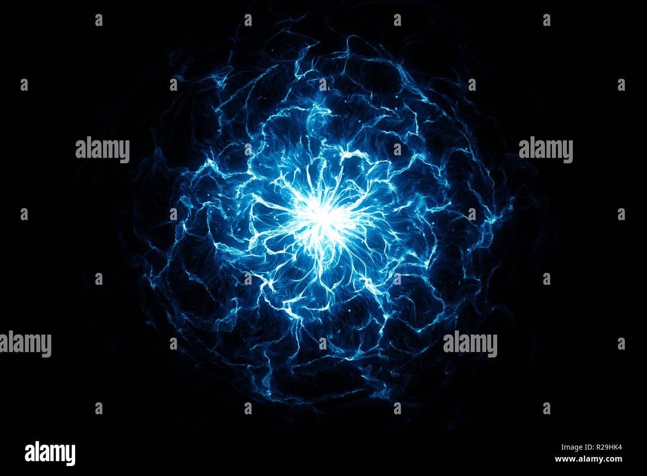 Blue flame shape, 3d rendering Stock Photo - Alamy