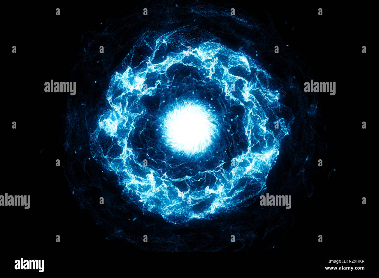 Blue flame shape, 3d rendering Stock Photo - Alamy