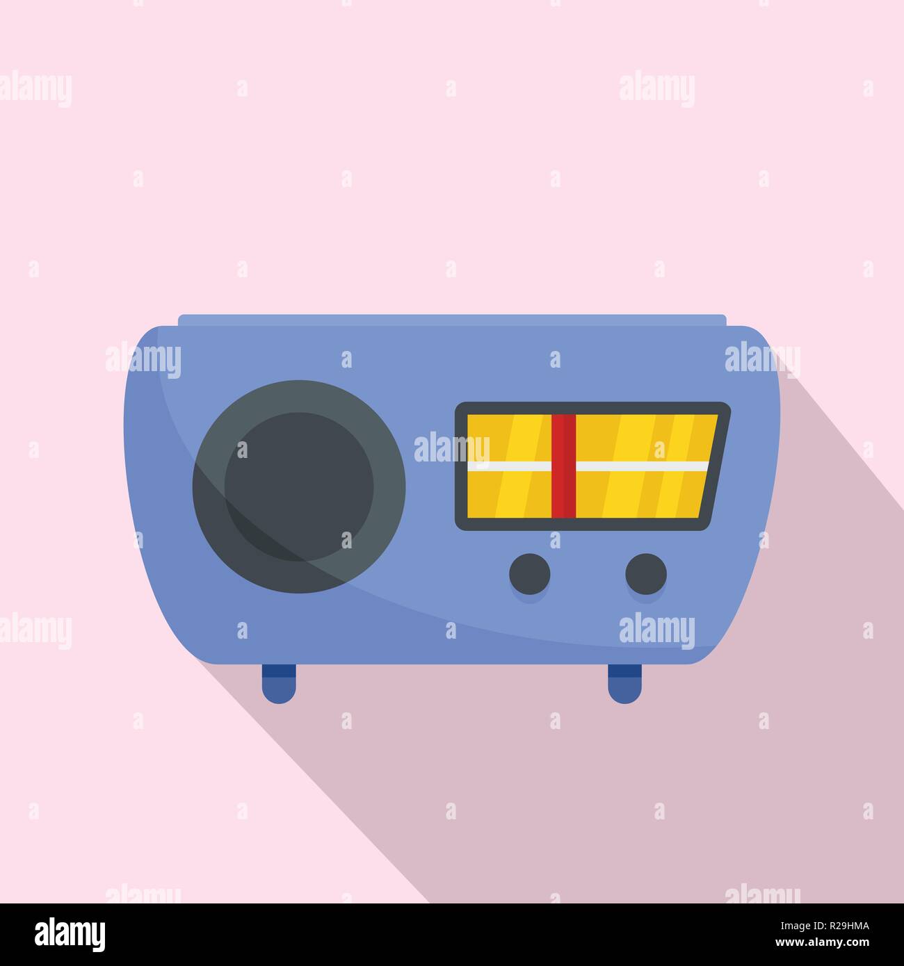 Radio receiver icon. Flat illustration of radio receiver vector icon ...