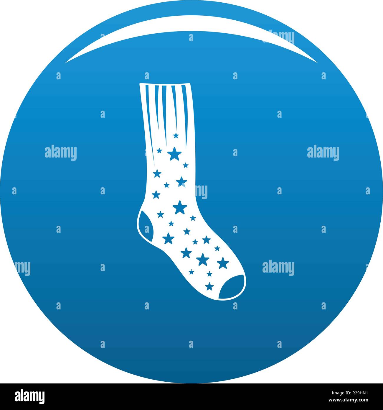 Sock with star icon. Simple illustration of sock with star vector icon ...