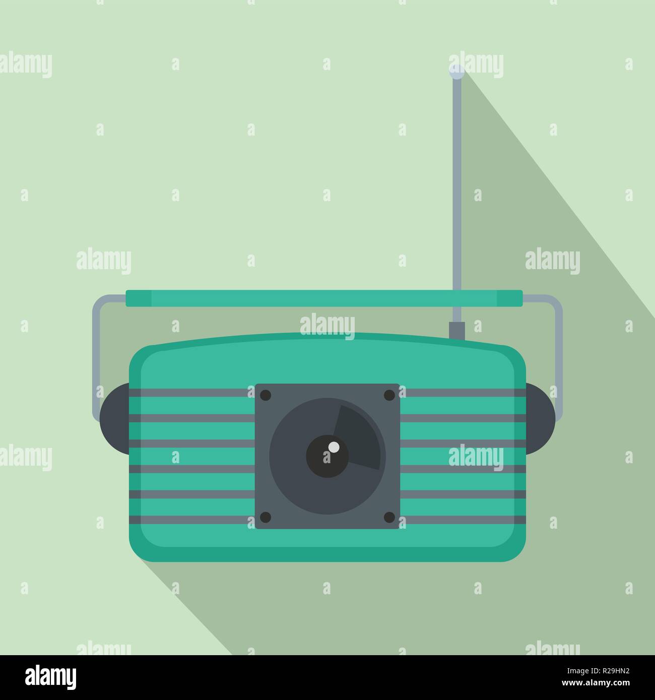 Center fm radio icon. Flat illustration of center fm radio vector icon ...