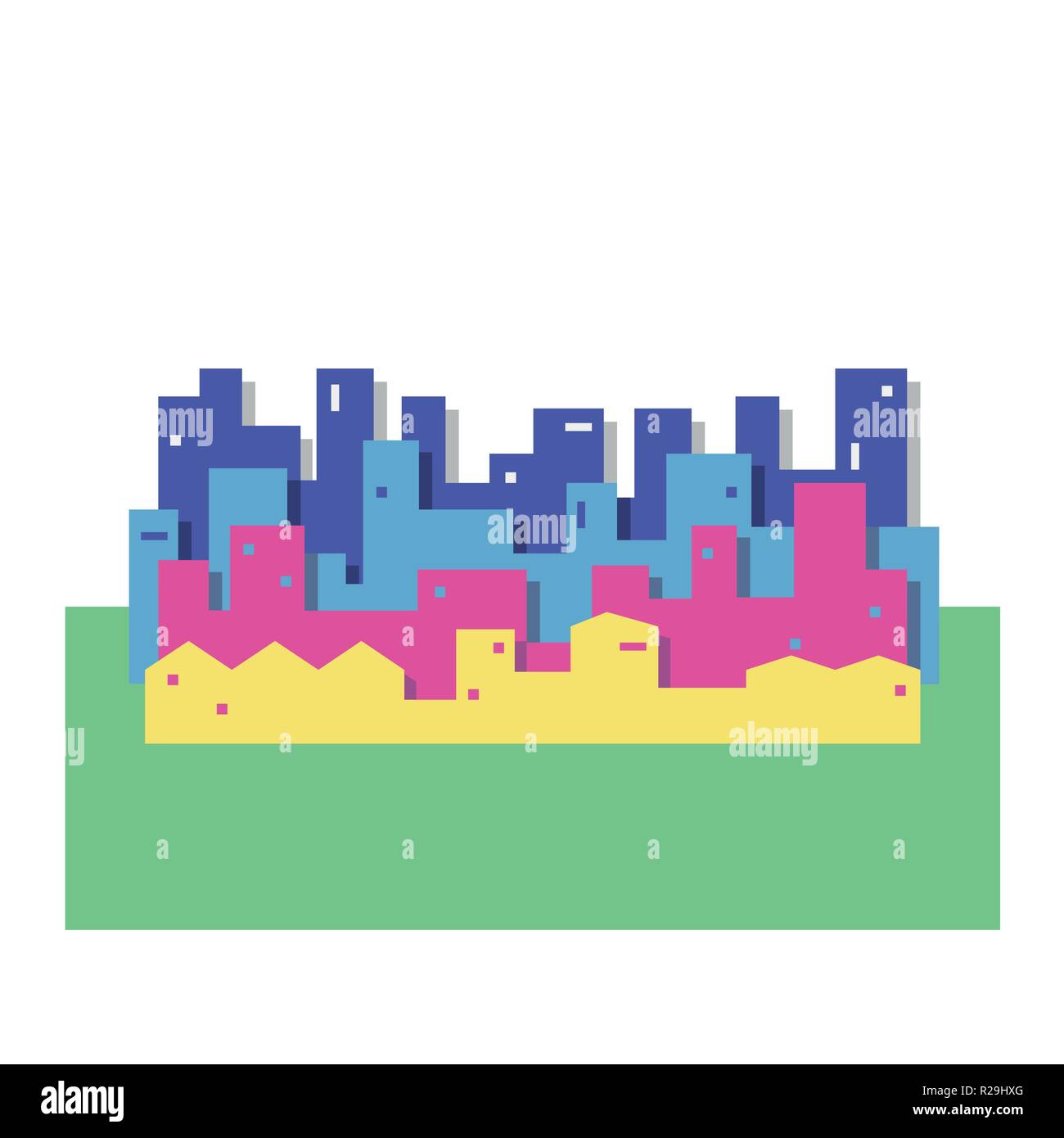 Cartoon buildings hi-res stock photography and images - Alamy