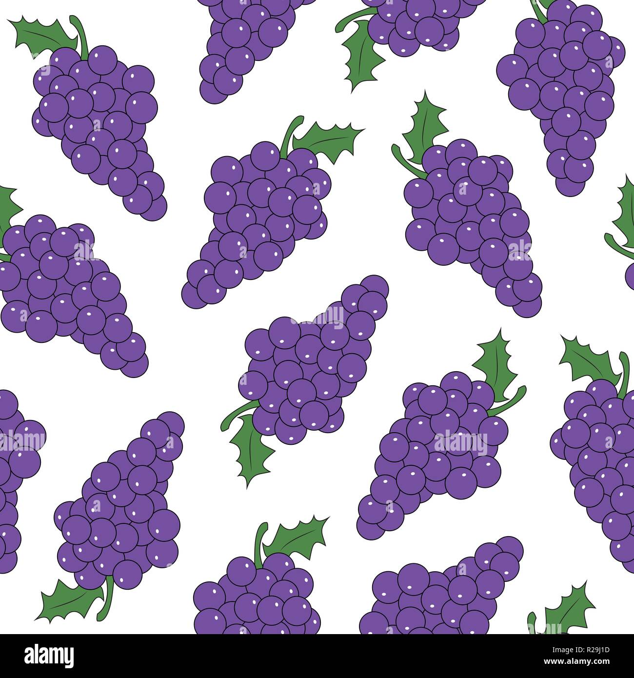 Grapes pattern on white background Stock Vector Image & Art - Alamy