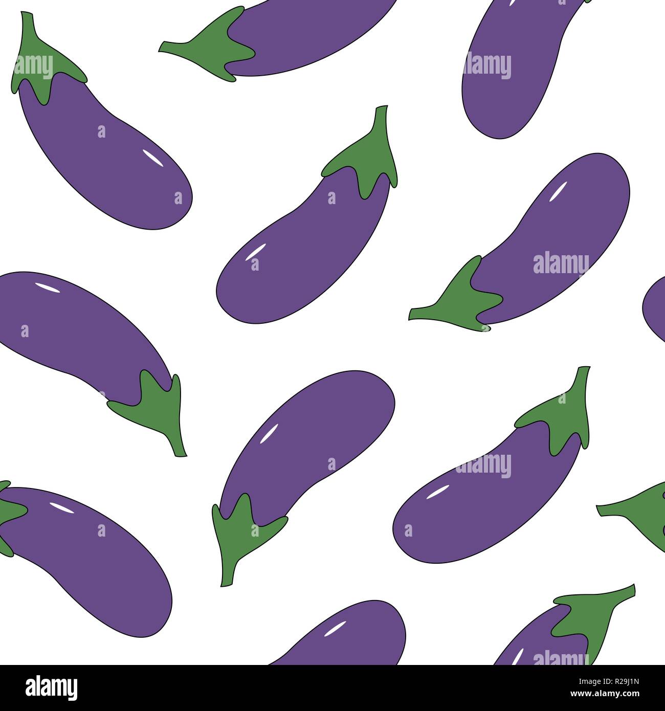 Eggplant pattern on white background Stock Vector Image & Art - Alamy
