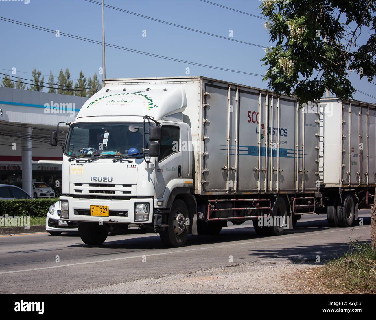 Chiangmai, Thailand - November 6 2018: Container truck of SCG Logistics ...