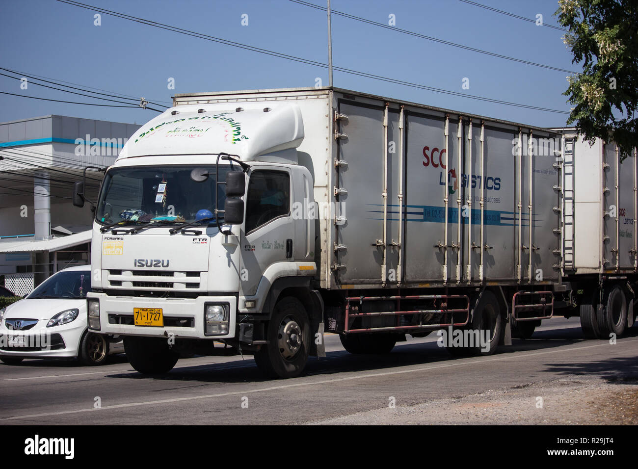 Chiangmai, Thailand - November 6 2018: Container truck of SCG Logistics ...