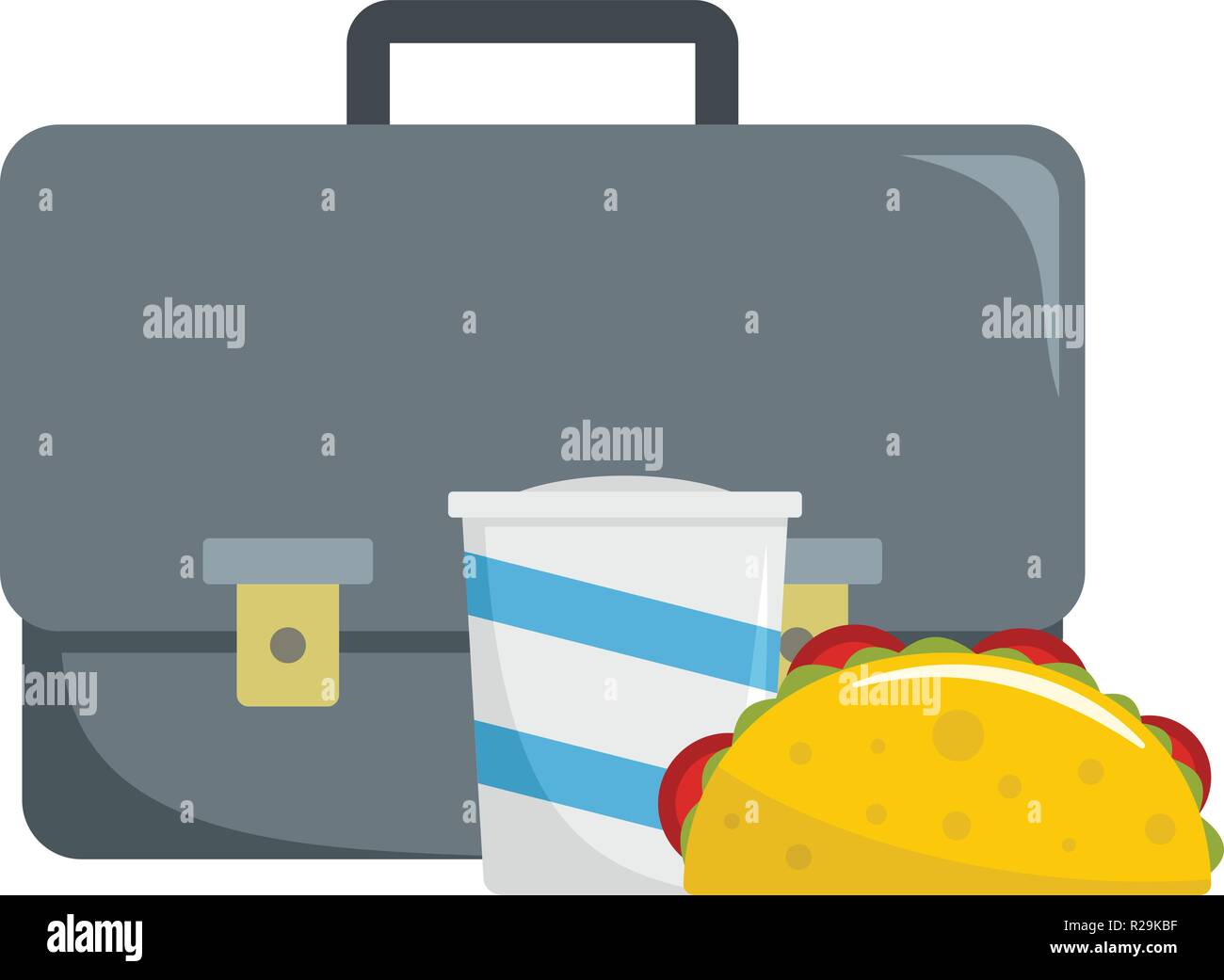 Office lunch icon. Flat illustration of office lunch vector icon for ...