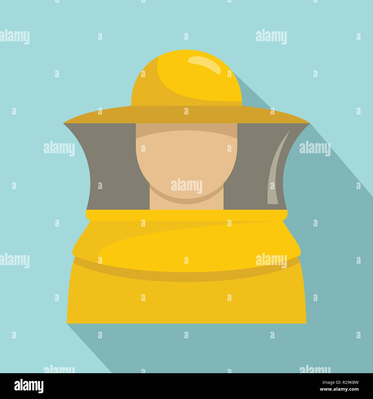Beekeeper man icon. Flat illustration of beekeeper man vector icon for ...