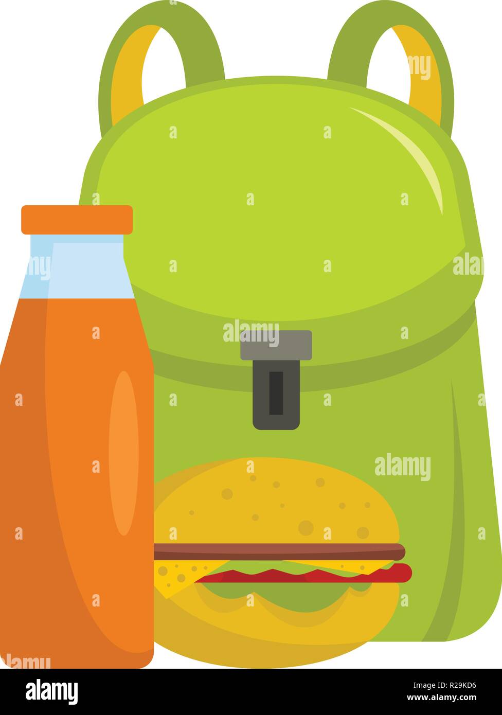 School lunch icon. Flat illustration of school lunch vector icon for ...
