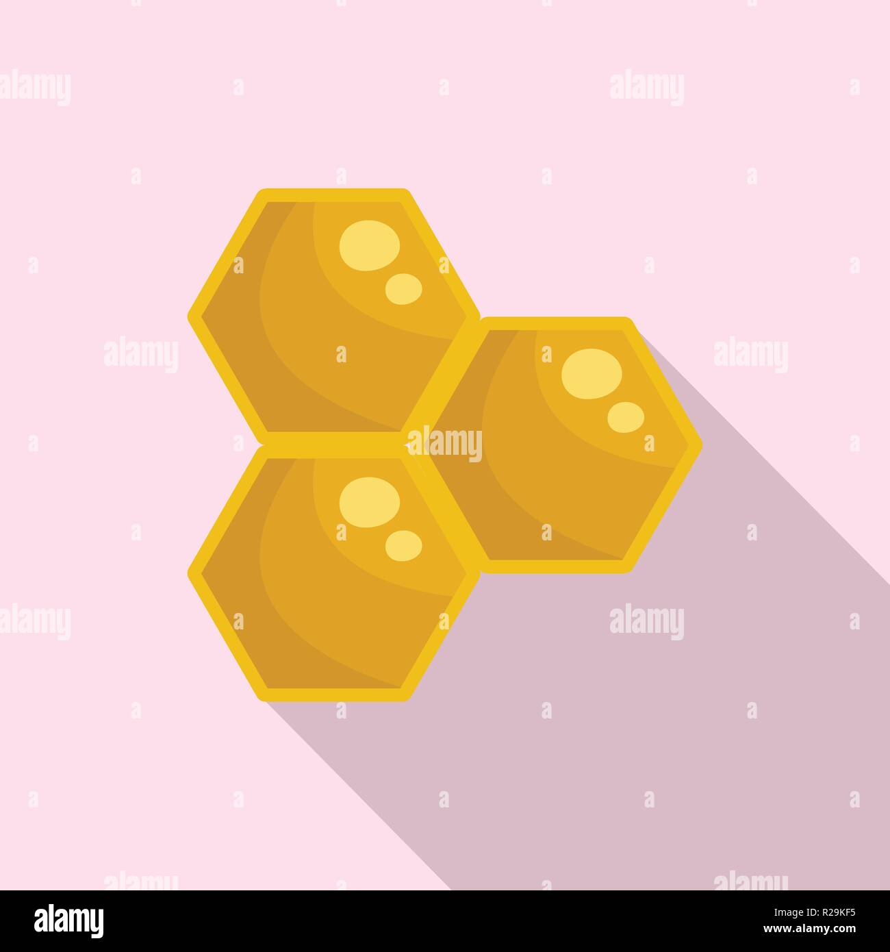 Honey cells icon. Flat illustration of honey cells vector icon for web ...
