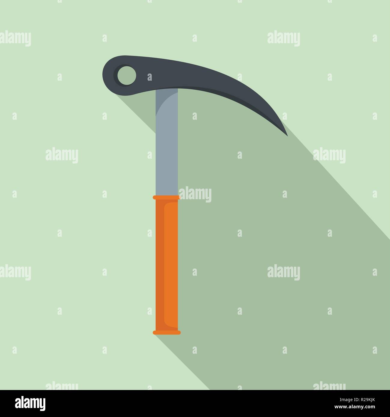 Hand hiking hook icon. Flat illustration of hand hiking hook vector ...