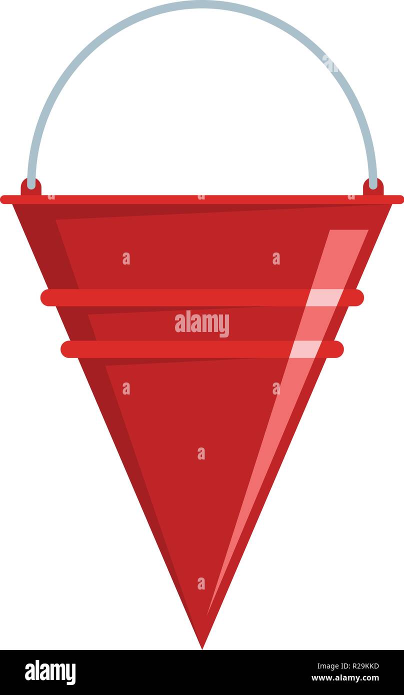 Fire bucket icon. Flat illustration of fire bucket vector icon for web ...