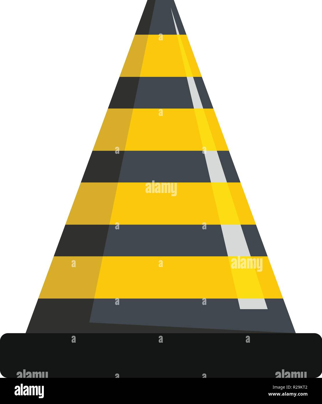 Transportation cone icon. Flat illustration of transportation cone cone ...