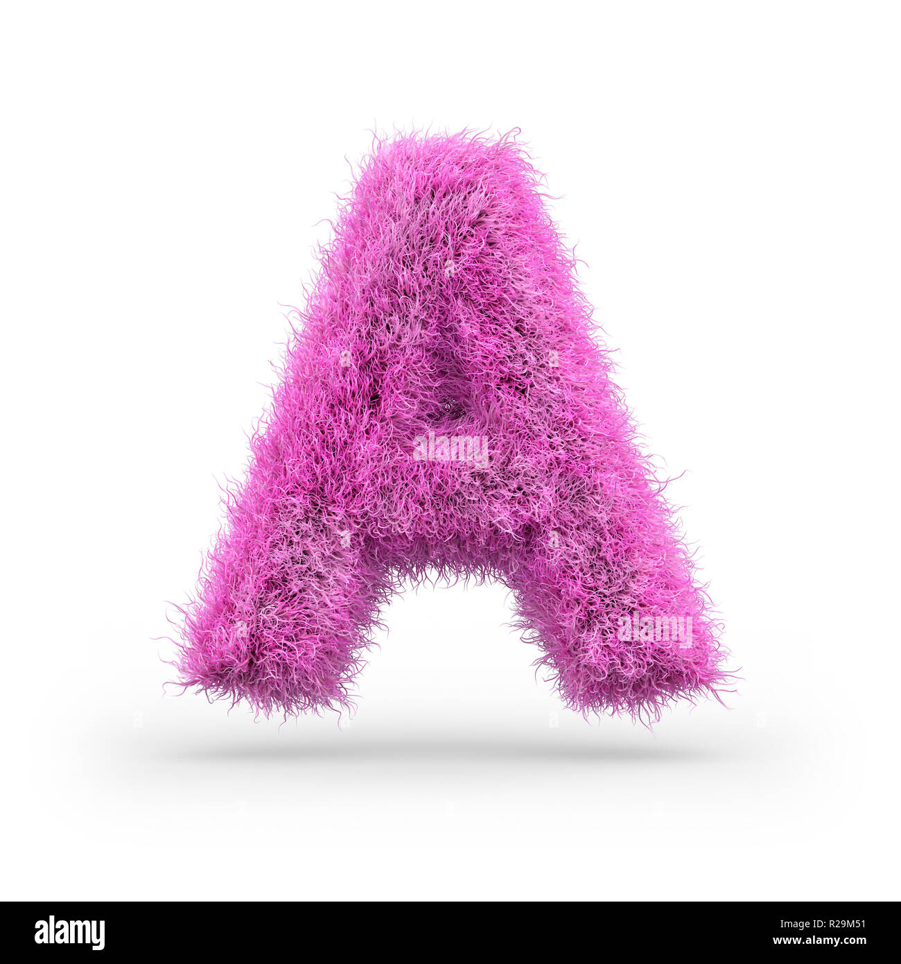 Uppercase fluffy and furry font made of fur texture for poster printing ...