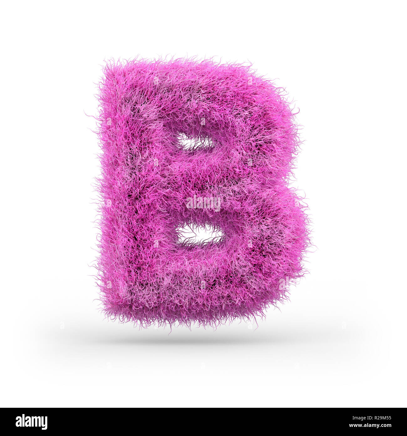 Uppercase fluffy and furry font made of fur texture for poster printing ...