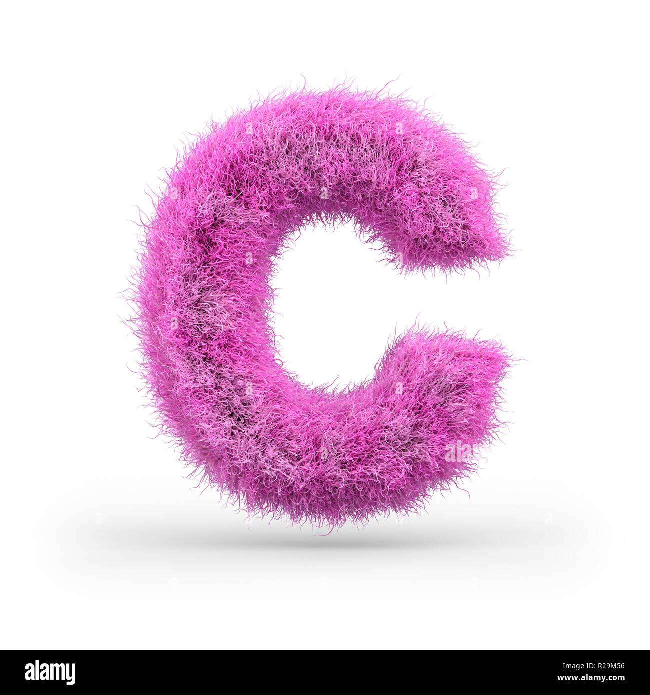 Uppercase fluffy and furry font made of fur texture for poster printing ...