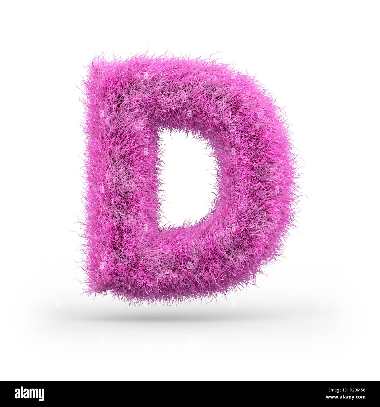 Uppercase fluffy and furry font made of fur texture for poster printing ...