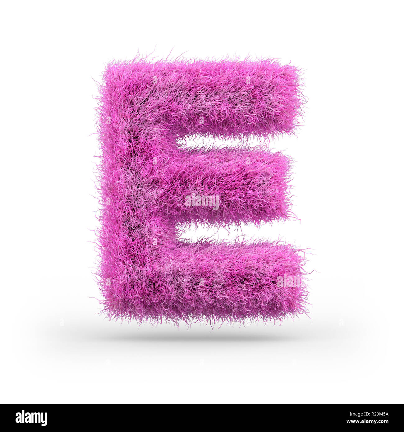 Uppercase fluffy and furry font made of fur texture for poster printing ...